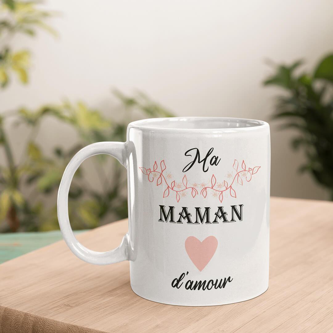 Mug Personnalisé "Maman d'Amour Avec Cœur" - Les Mugs de Becky