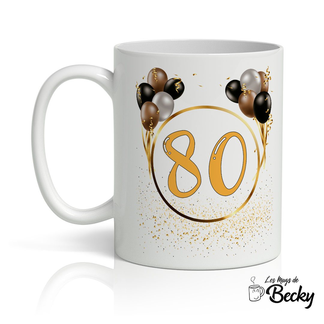 Mug Joyeux Anniversaire 80 Ans – Mug Personnalisé – Idée Cadeau - Les ...
